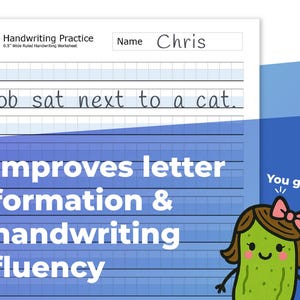 Dyslexia & Dysgraphia Handwriting Practice: Primary Ruled Worksheets ...