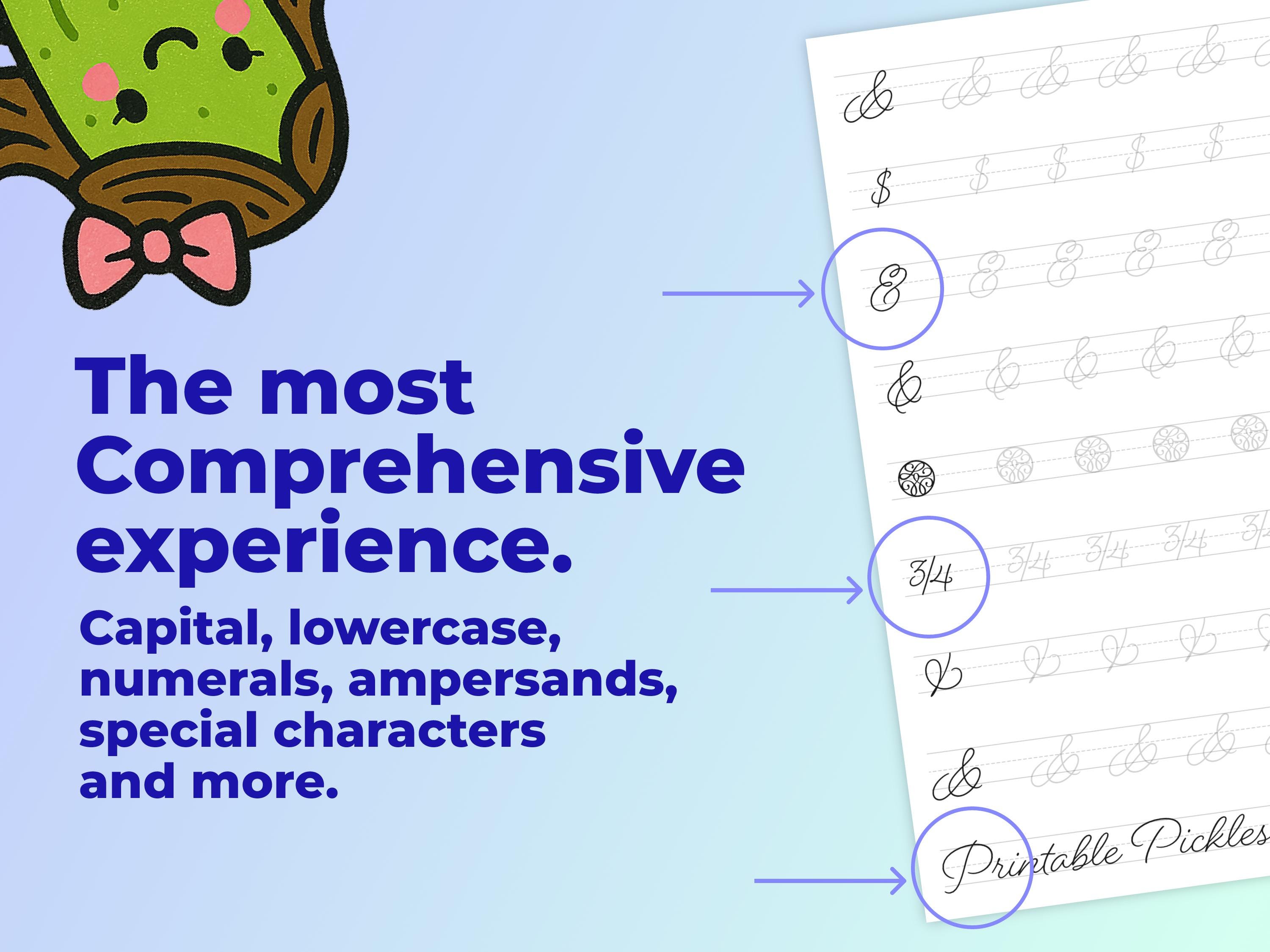 Cursive Handwriting Practice Workbook: Dyslexia & Dysgraphia Friendly ...