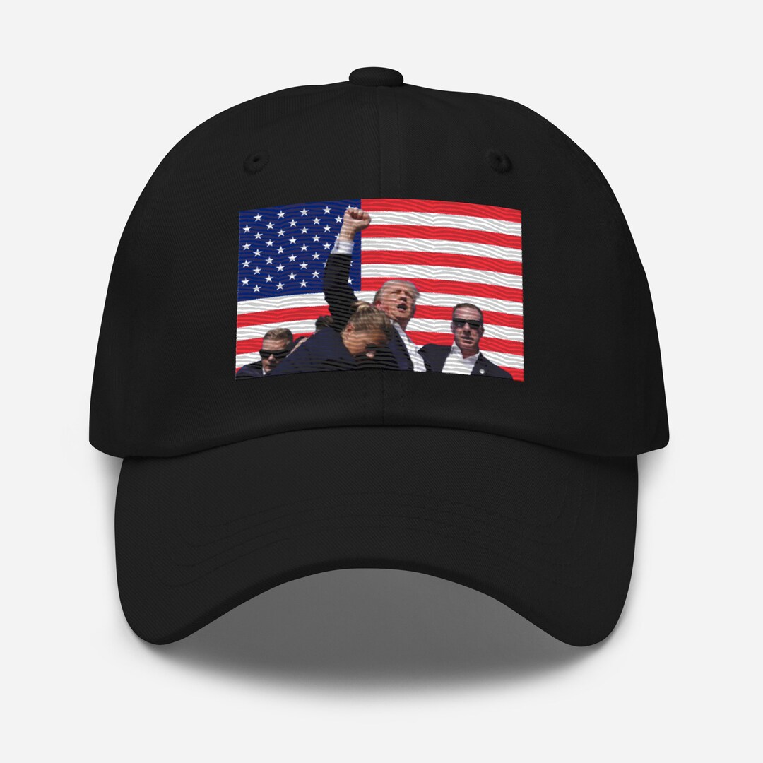 Trump Embroidery Hat 2024, American Flag Hat, Trump Never Surrender ...