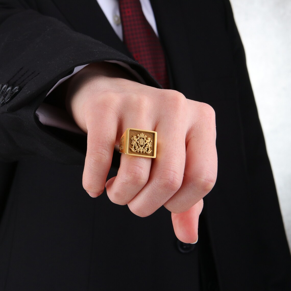 CUSTOM SIGNET RING Personalized Custom Ring Gold Signet - Etsy