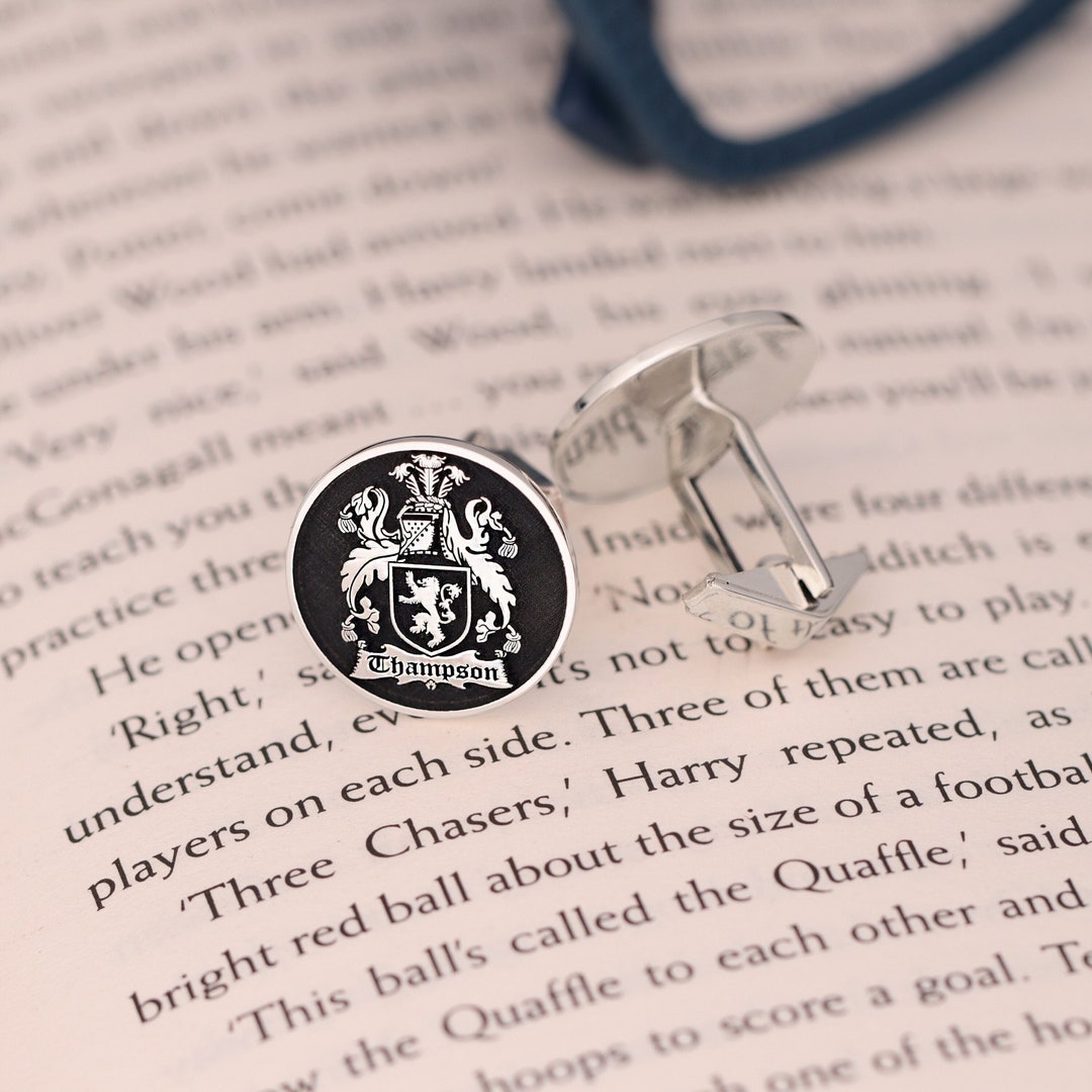 Custom Carved Traditional Family Crest Cufflinks, Coat of Arms ...