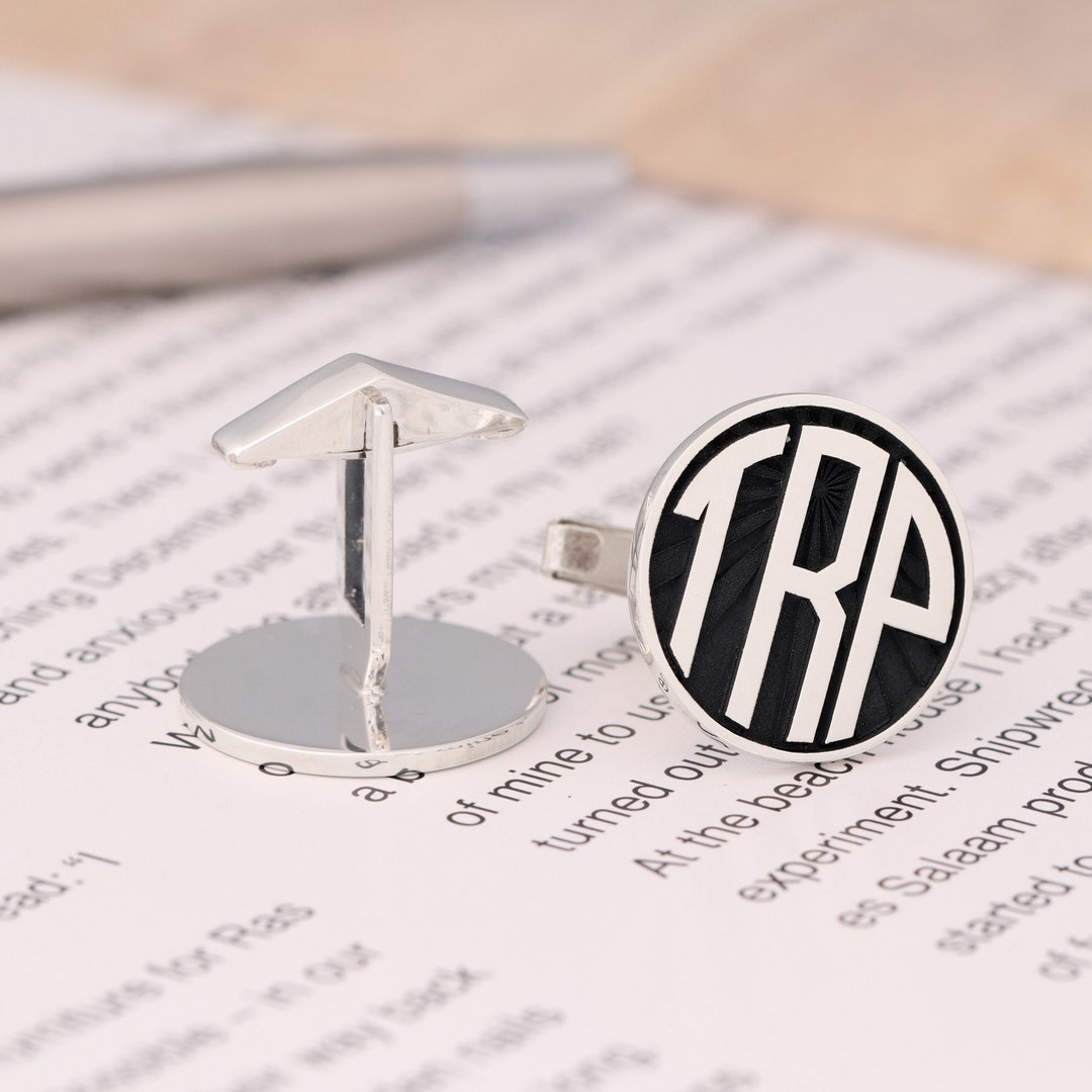 Custom Signet Cuff Links - Engraved Family Crest - Elegant Groomsmen ...