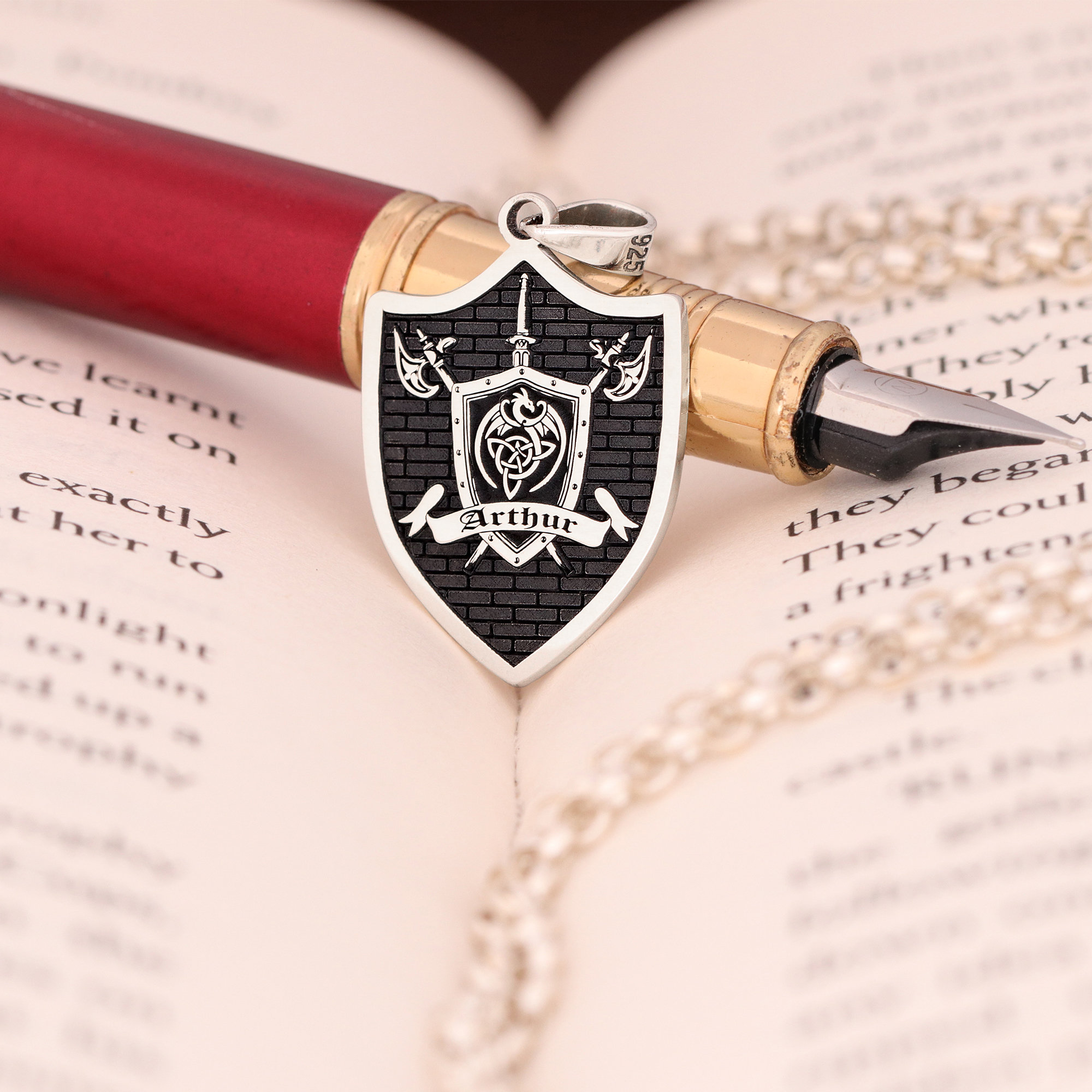 Personalized Anchor Necklace Engraved Family Crest Monogram - Etsy