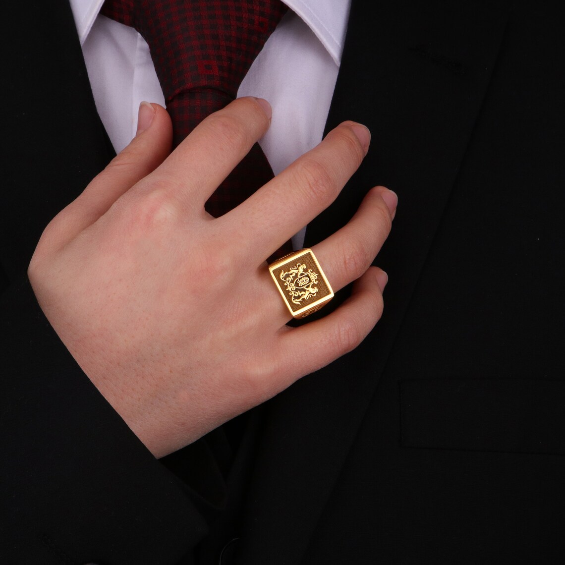 CUSTOM SIGNET RING Personalized Custom Ring Gold Signet - Etsy