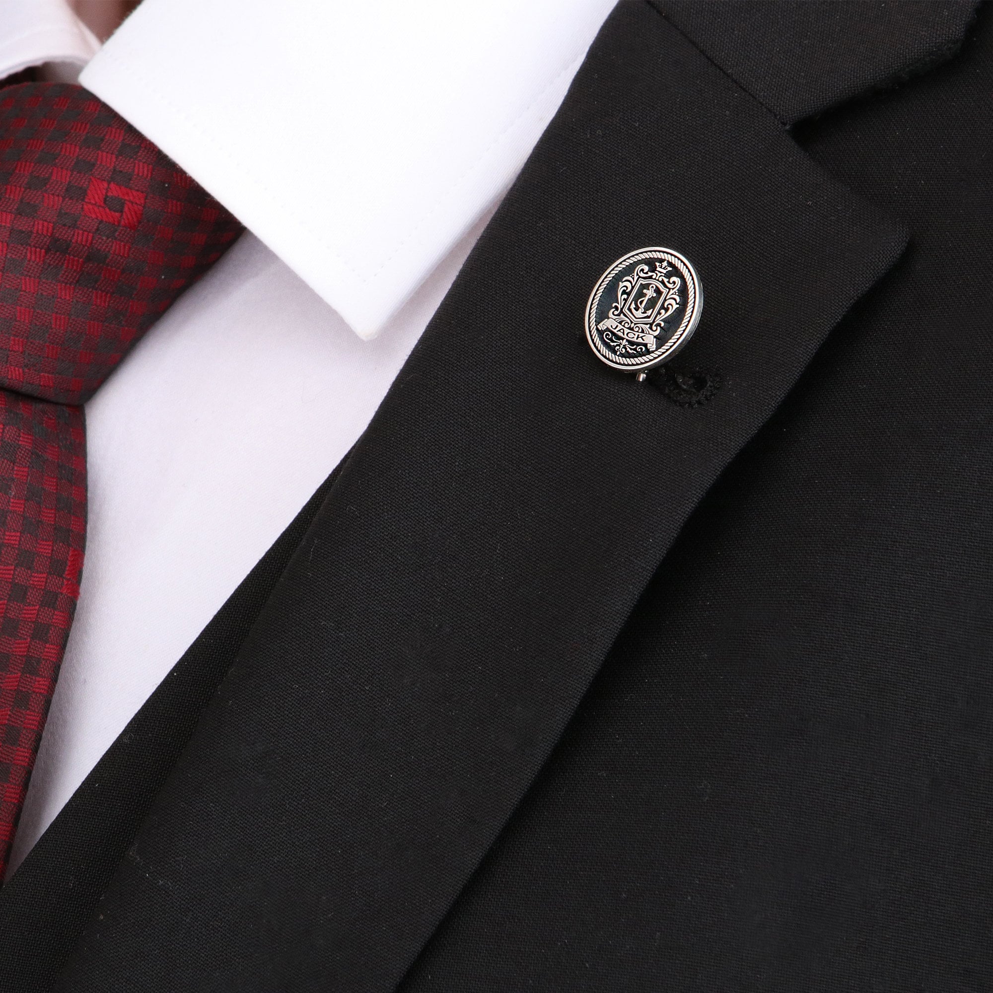 Handmade Monogram Label Pin, Coat of Arms Custom Signet Label Pin ...