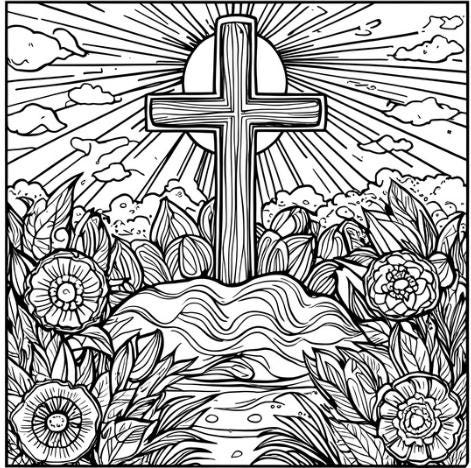 3 Cross Coloring Pages - God Religious -children Coloring Pages ...