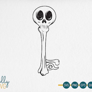 Skeleton Key SVG DXF Halloween Cut File Skull SVG Vinyl - Etsy