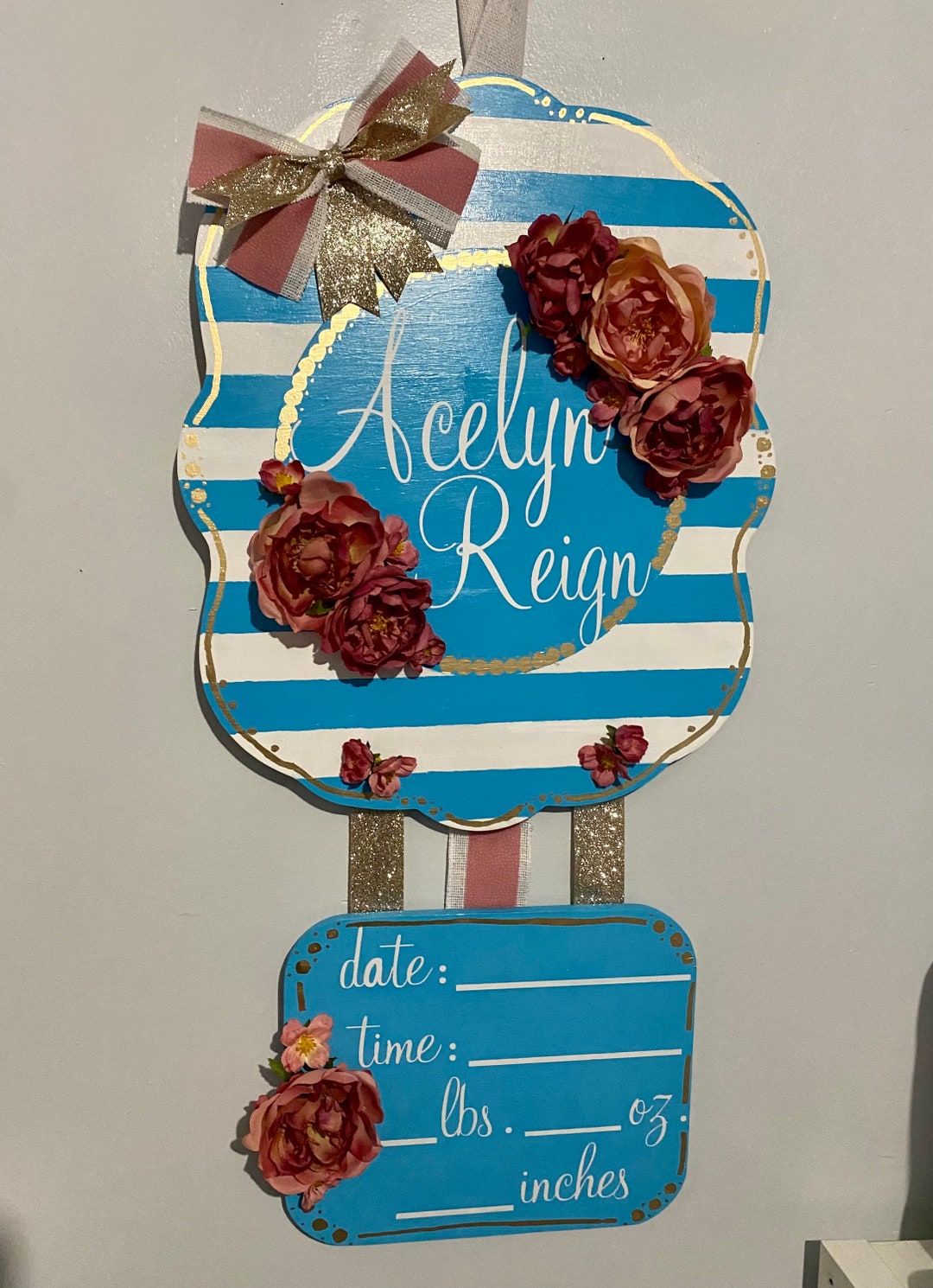Baby Girl Hospital Door Sign - Etsy
