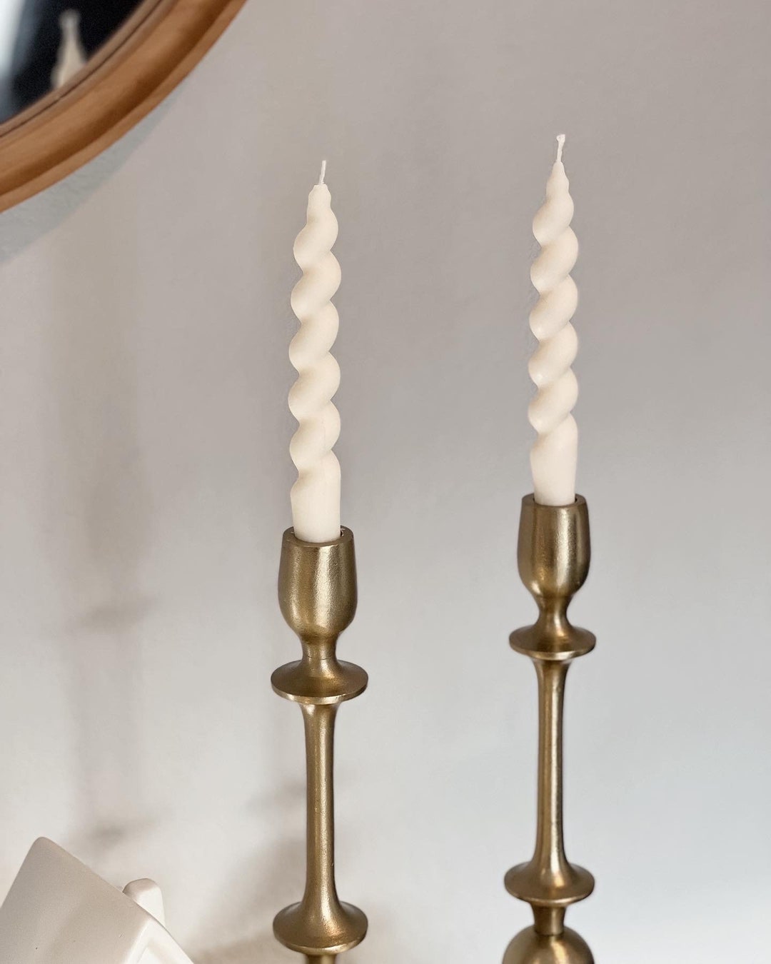 Swirl Taper Candle, Twisted Taper Candle, Mother’s Day Gift, Gift for ...