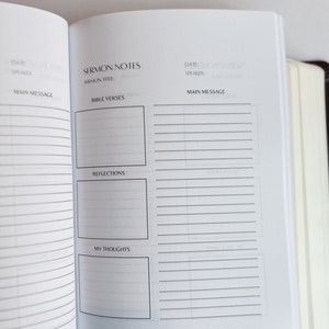 Sermon Notes Journal, Church Notes, Sermon Notebook, Paperback Journal ...