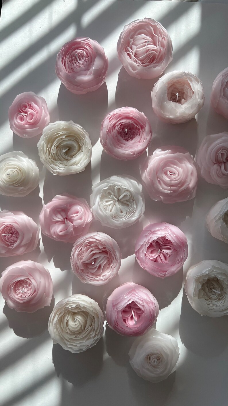 Handmade Flower Rose Candle, Flower Candle, Beeswax Candle - Etsy