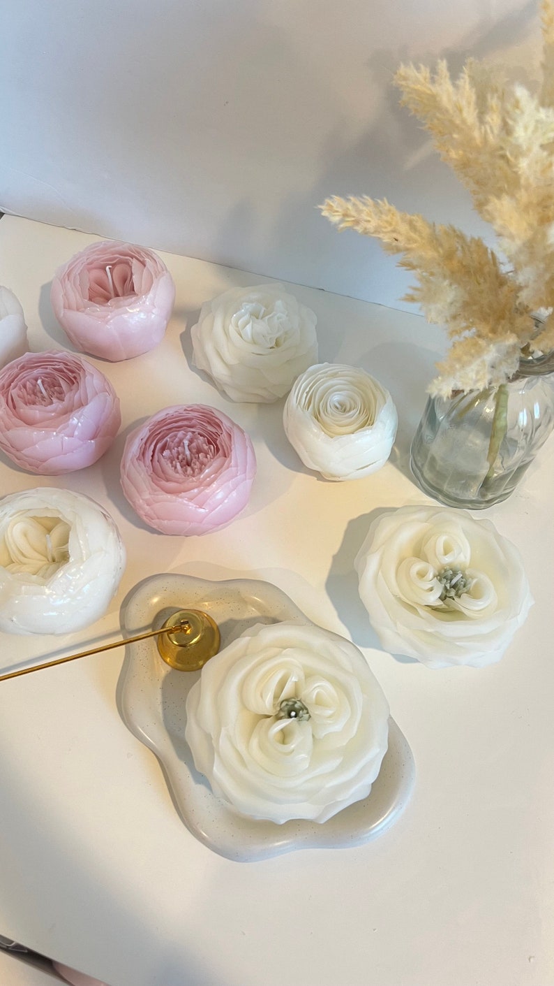 Handmade Flower Rose Candle, Flower Candle, Beeswax Candle - Etsy