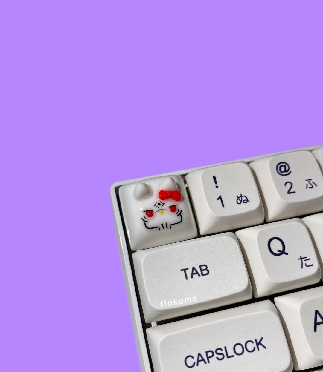 Hello Kitty Sukuna Clay Keycap | Handmade Artisan Keycap | Cute Keycaps ...