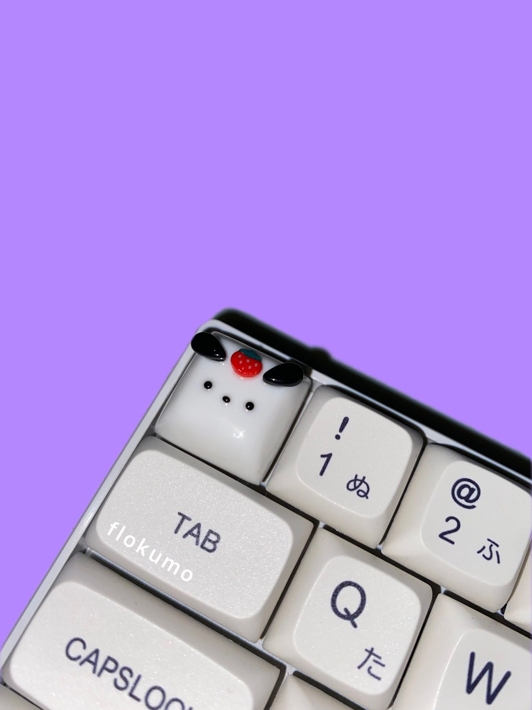 Strawberry Pochacco Artisan Clay Keycap | Handmade | Cute Keycaps ...