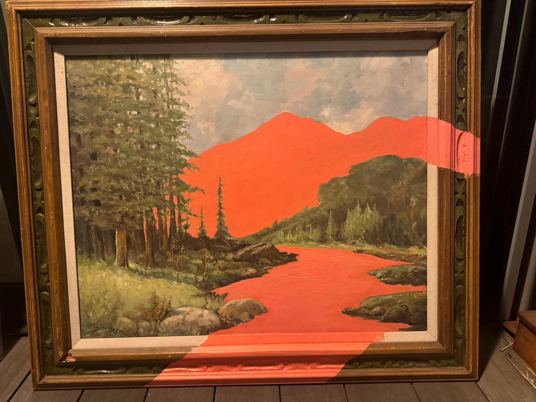 Repurposed Mid-century Modern Painting - Etsy