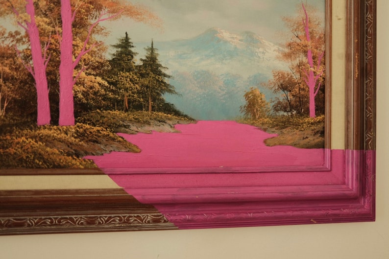 Repurposed Vintage Framed Landscape Painting - Etsy
