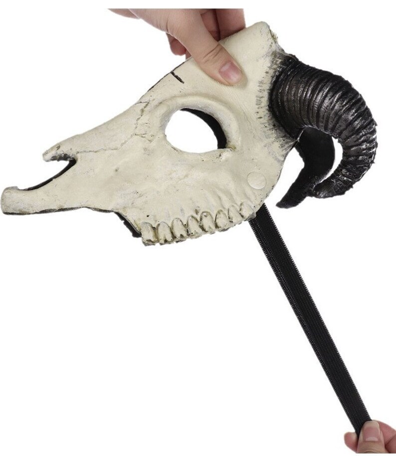Halloween Cosplay Billy Goat Skull Mask Half Face Masquerade - Etsy