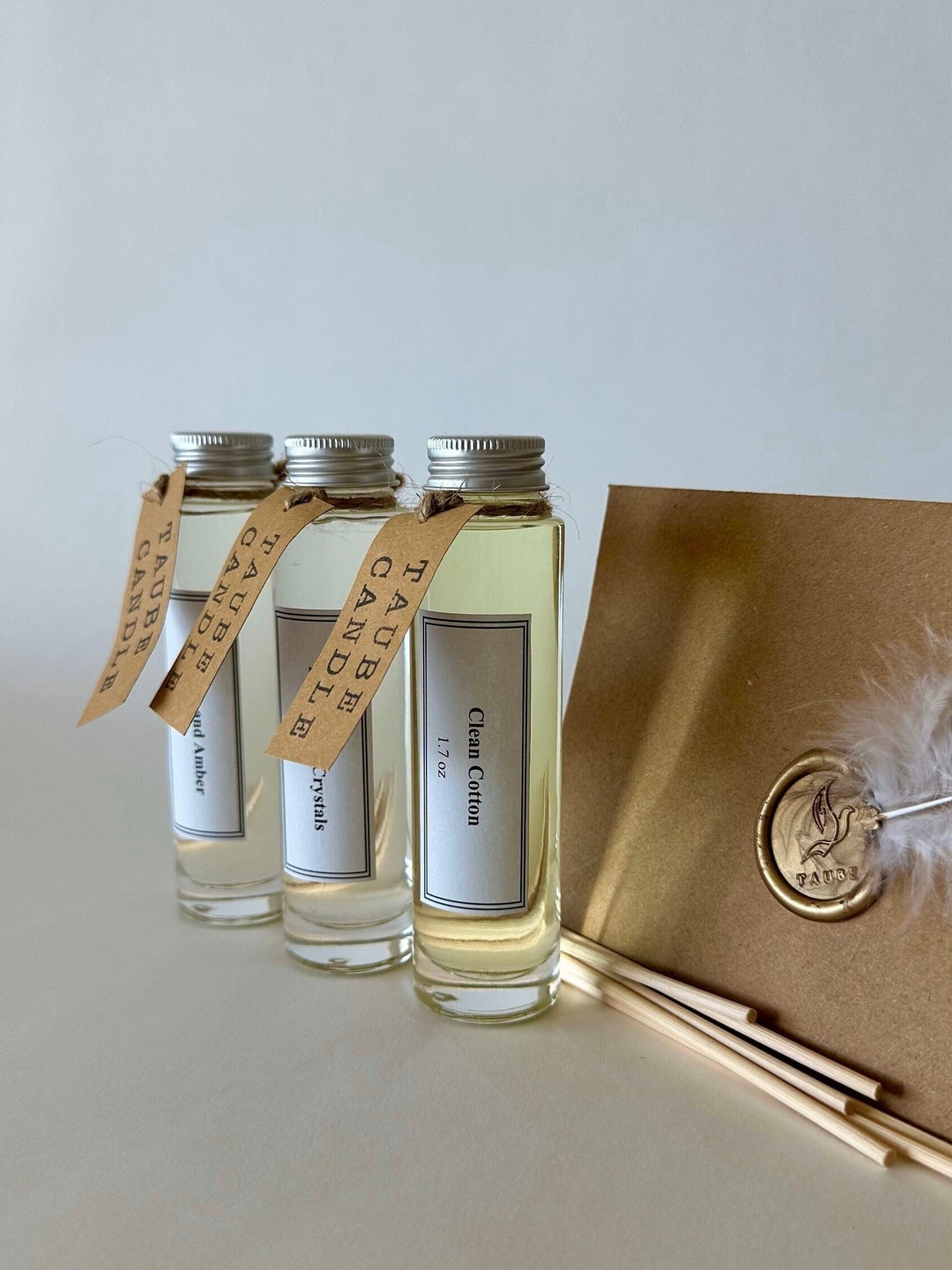 Mini Reed Diffuser 3 Pcs Gift Set With Floral Spiral Sticks – Perfect ...