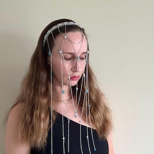 Tassel Rhinestone Headbands for Women Wedding Headpiece | Crystal Veil ...