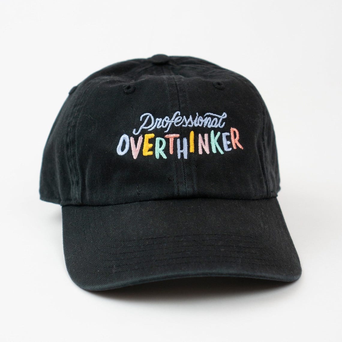 Professional Overthinker Hat - BLACK |mental Health Hat | Anxiety Cap ...