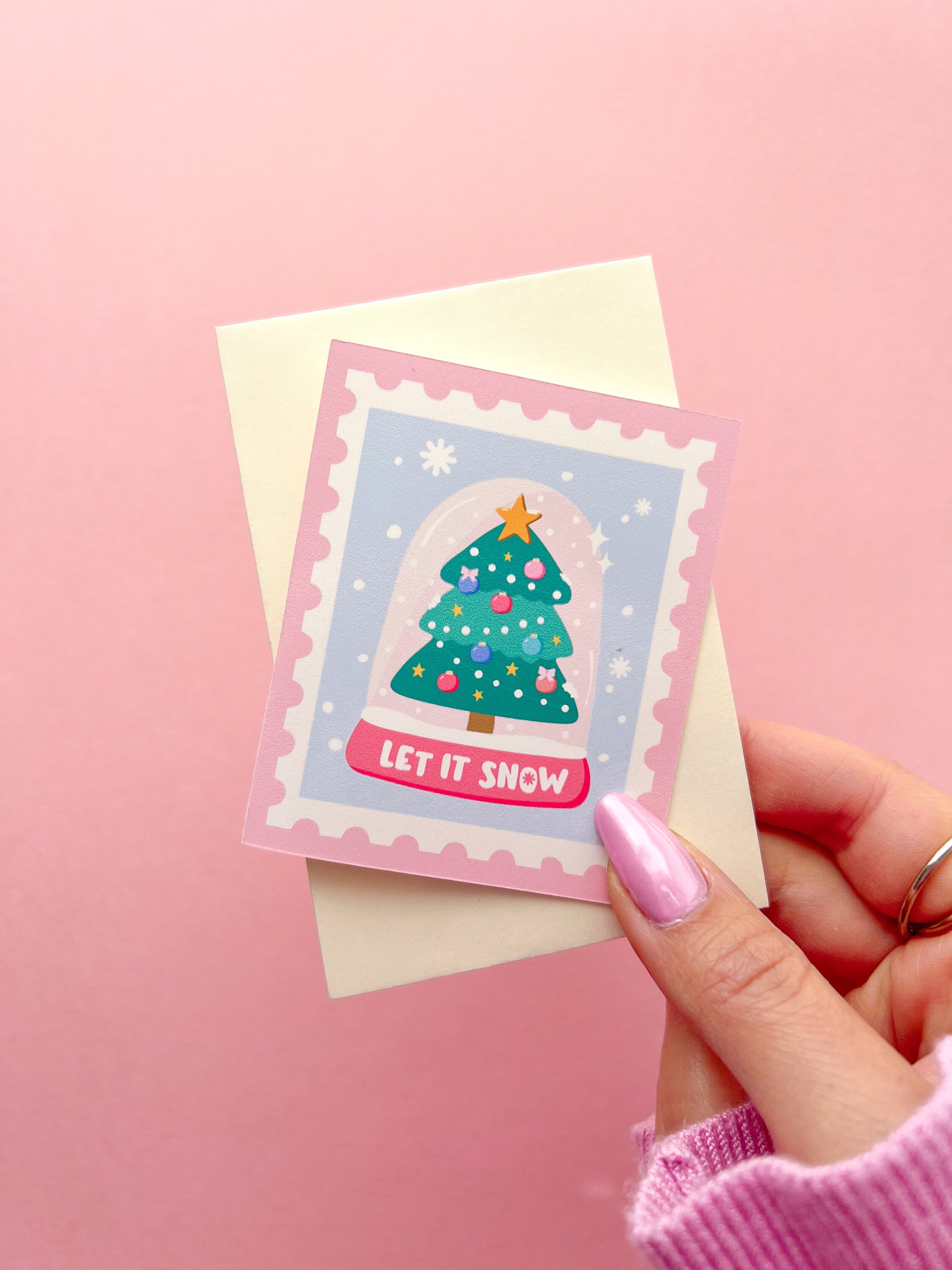Holiday Card Sets - 4 Mini Cards + Envelopes | Cute Christmas Card ...
