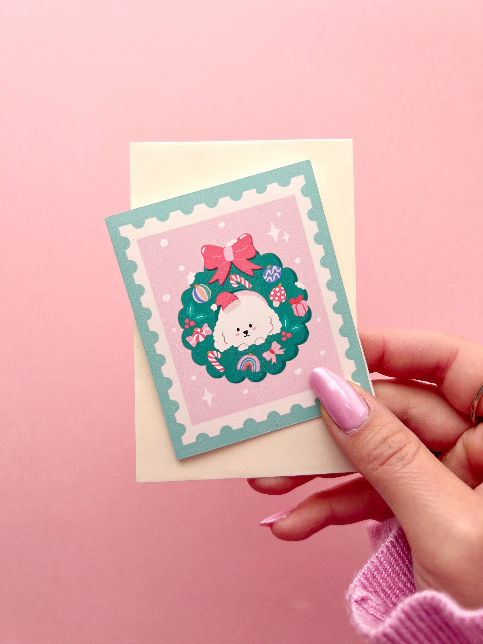 Holiday Card Sets - 4 Mini Cards + Envelopes | Cute Christmas Card ...