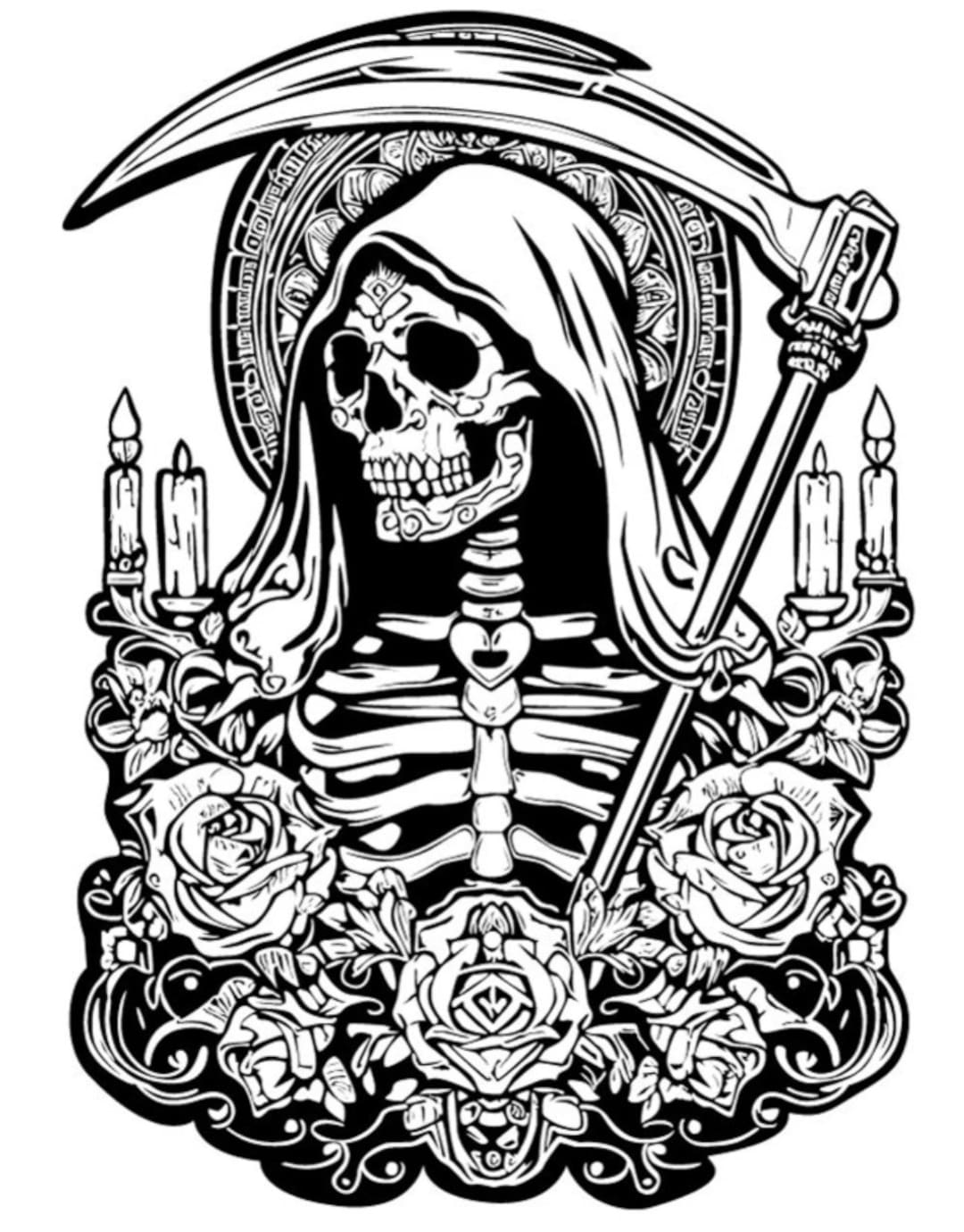 Holy Death, Grim Reaper SVG FILE ONLY - Etsy