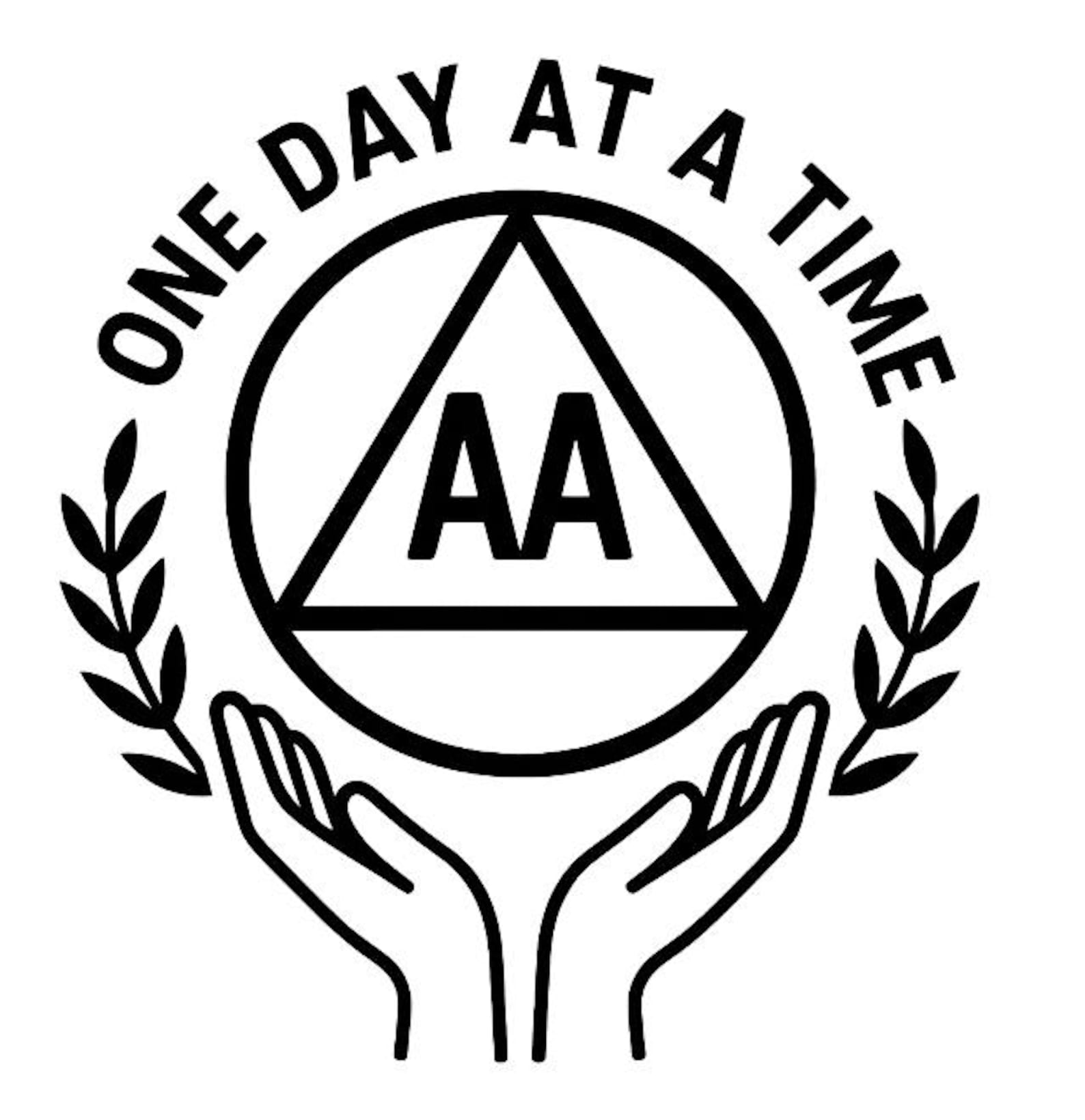 Alcoholics Anonymous (AA) SVG, Single Color Cut File - Etsy