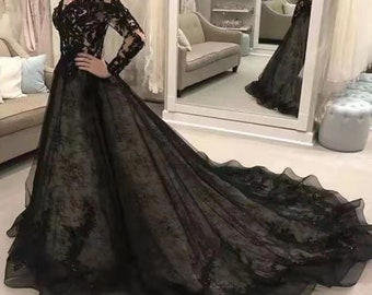 Custom Made Black Wedding Dress - Etsy