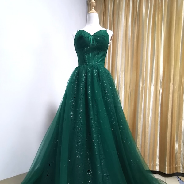 Custom Green Princess Dress - Etsy