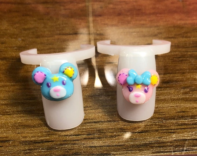 Little Twin Stars puff Poff inspired NAIL CHARMS kawaii Custom Made ...