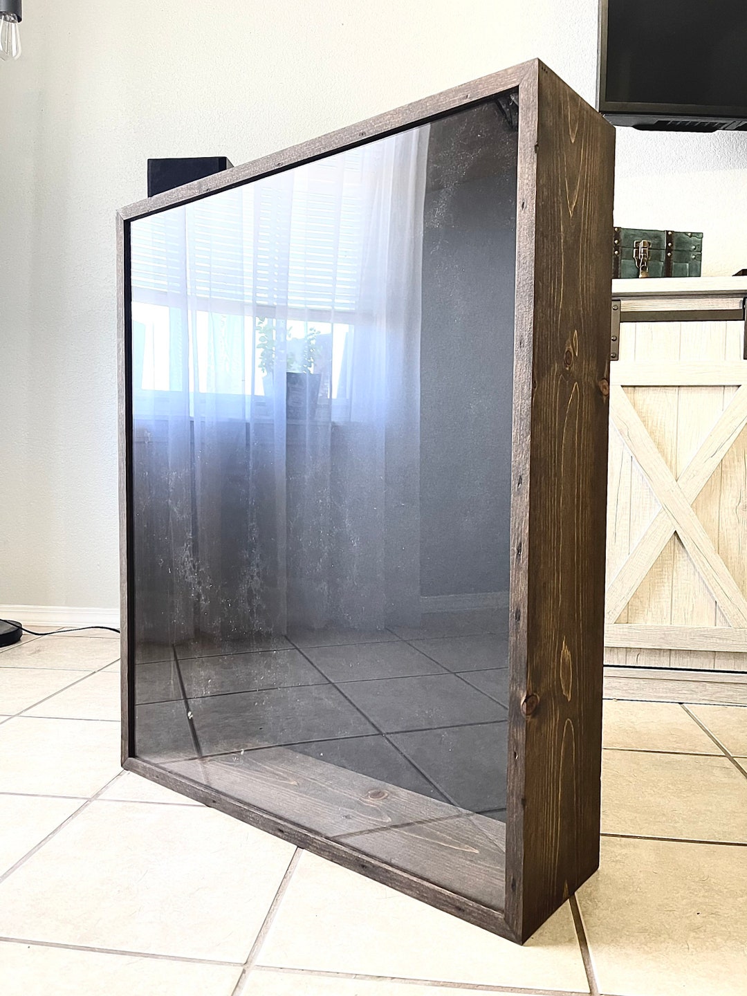 Shadow Box Rustic Barn Wood 25x31x6 Dark Walnut MULTIPLE SIZES ...