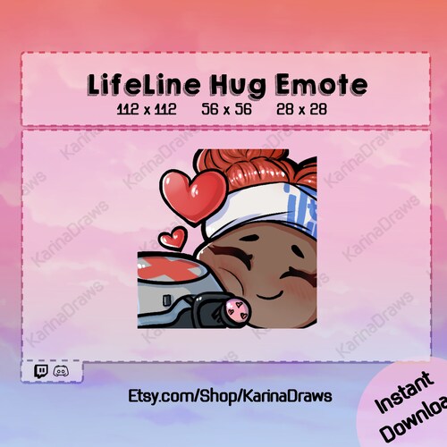 3x Chibi Twitch Emotes Apex Legends Lifeline Bundle Hi Love - Etsy