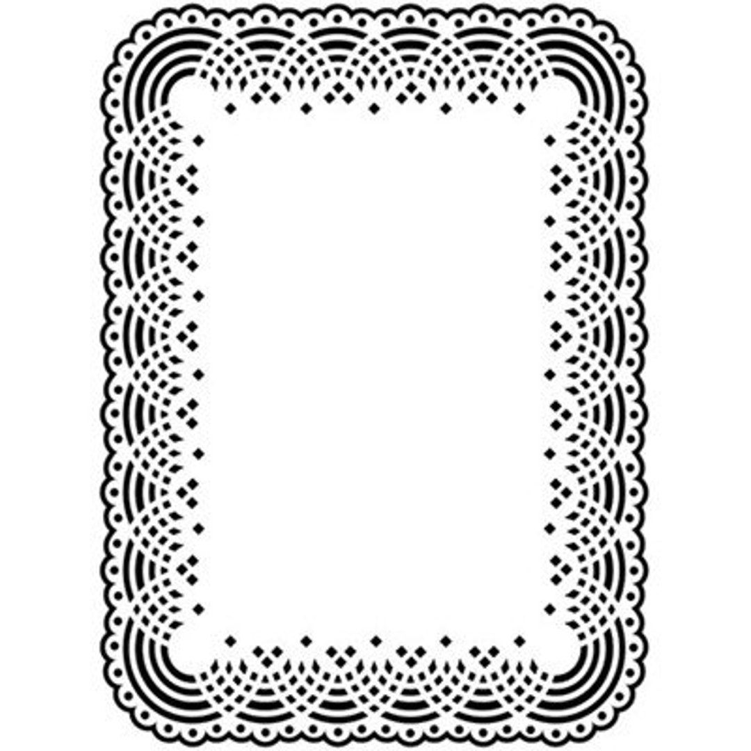 Darice® Embossing Folder Doily Lace Frame Background - Etsy