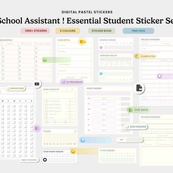 Student Planner Stickers - Etsy