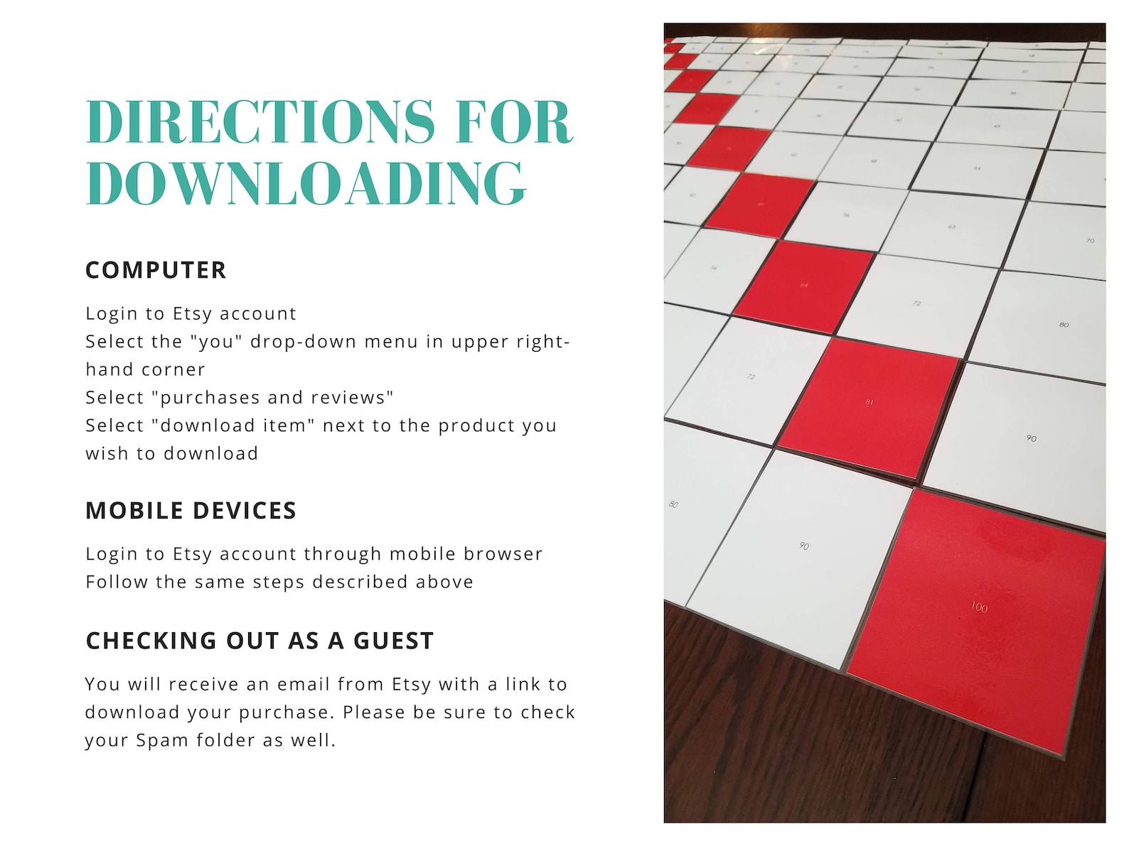 Montessori the Paper Decanomial Square Printable Template | Digital ...