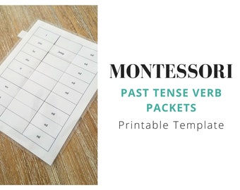 Montessori Verb Conjugation Packets Printable Template Digital Download ...
