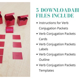 Montessori Verb Conjugation Packets Printable Template | Digital ...