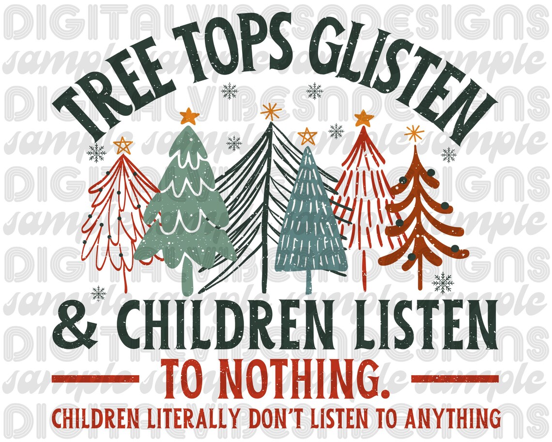 Tree Tops Glisten Png Tree Tops Glisten and Children - Etsy