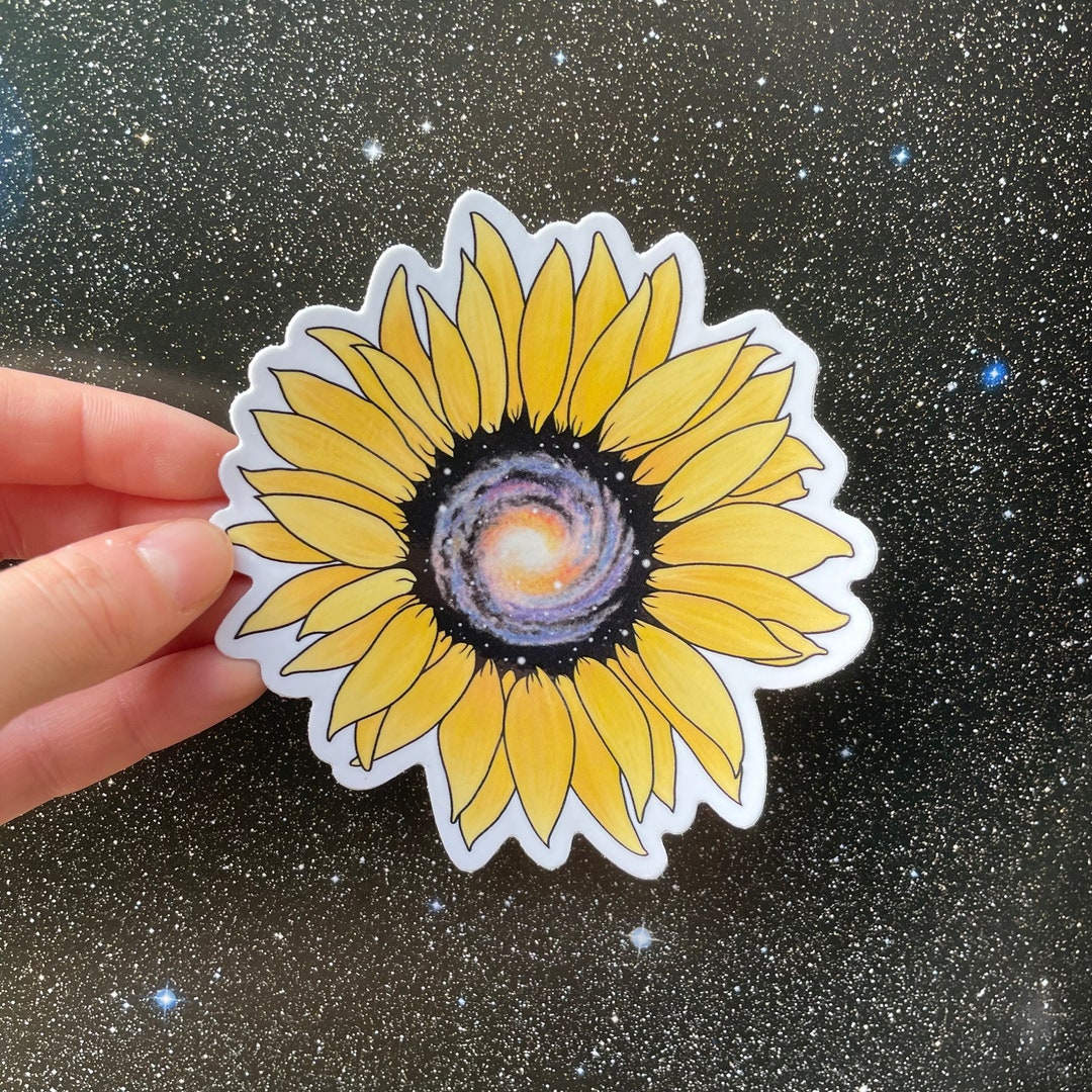 Sunflower Sticker Fibonacci Sequence Spiral Galaxy Sticker Cosmic Gift ...