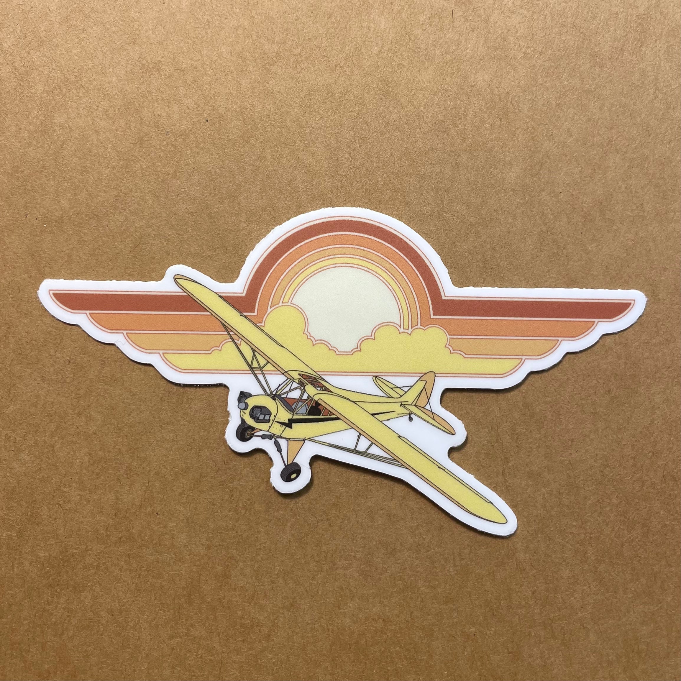 Piper Cub Sticker Airplane Sticker for Pilot - Etsy