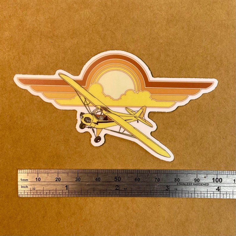 Piper Cub Sticker Airplane Sticker for Pilot - Etsy