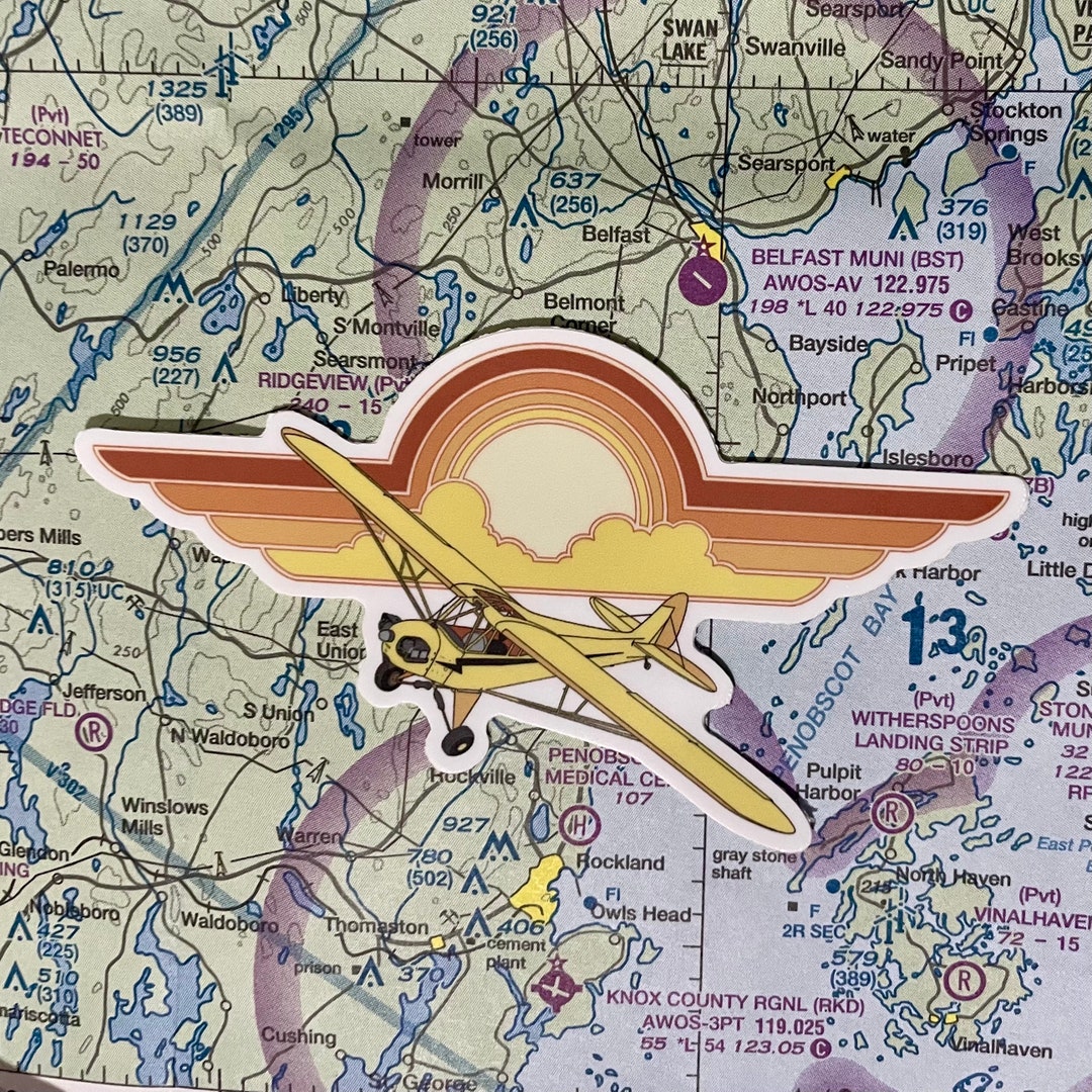 Piper Cub Sticker Airplane Sticker for Pilot - Etsy