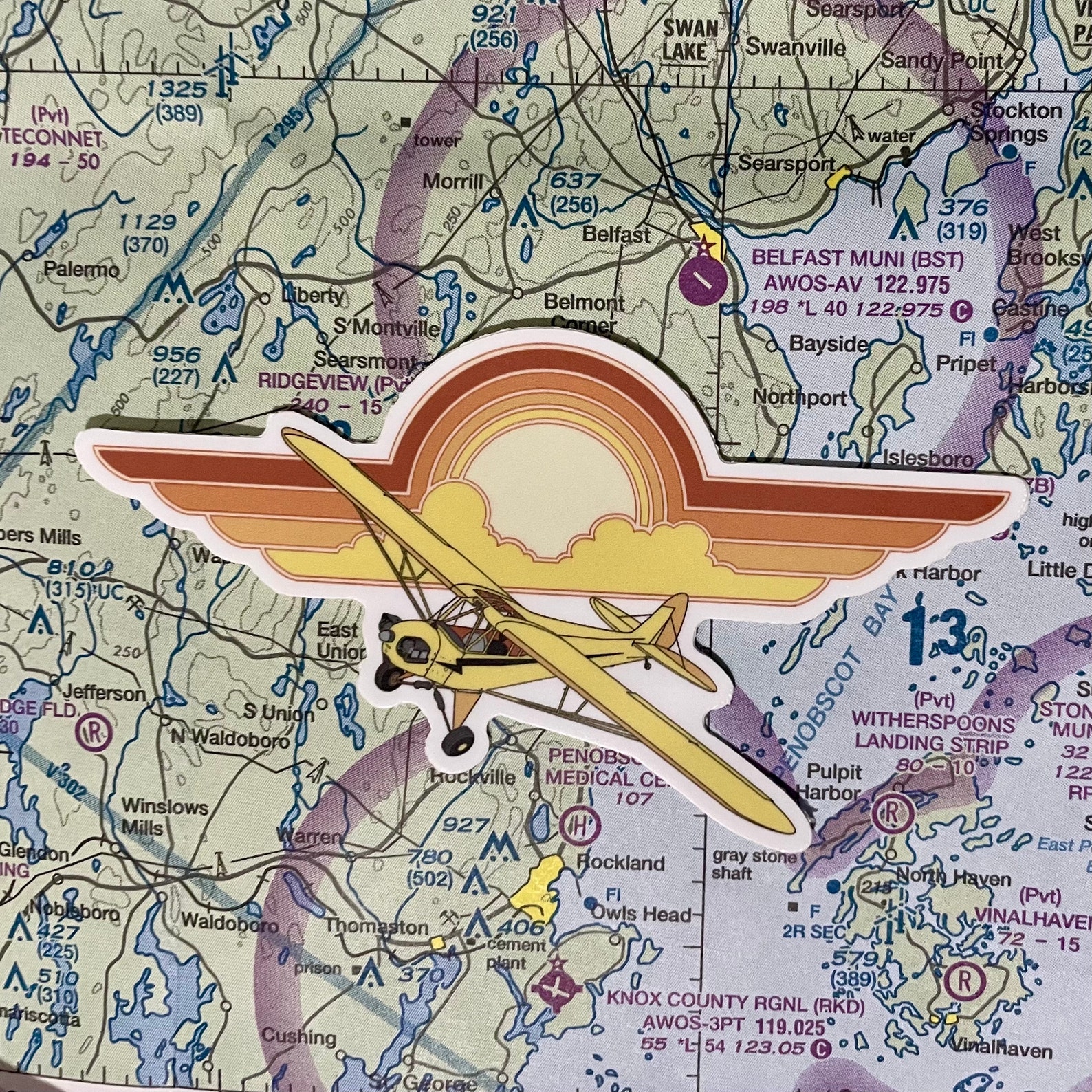 Piper Cub Sticker Airplane Sticker for Pilot - Etsy