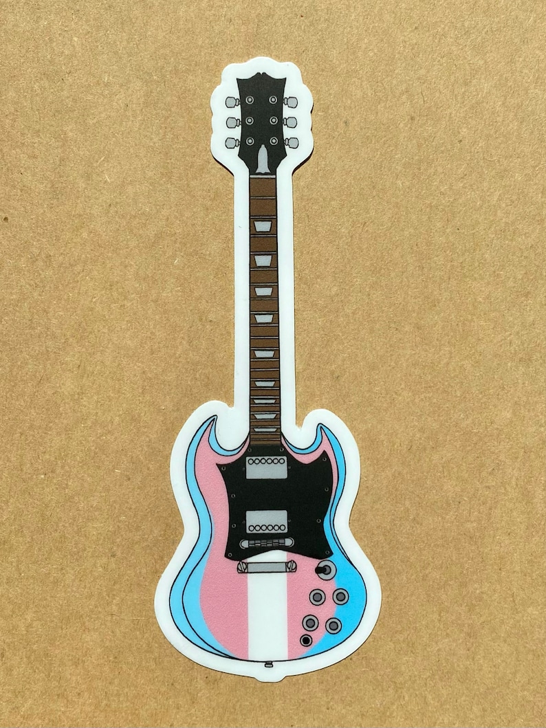 Pride Flag Electric Guitar Stickers: LGBT+ Musician Gift - Etsy