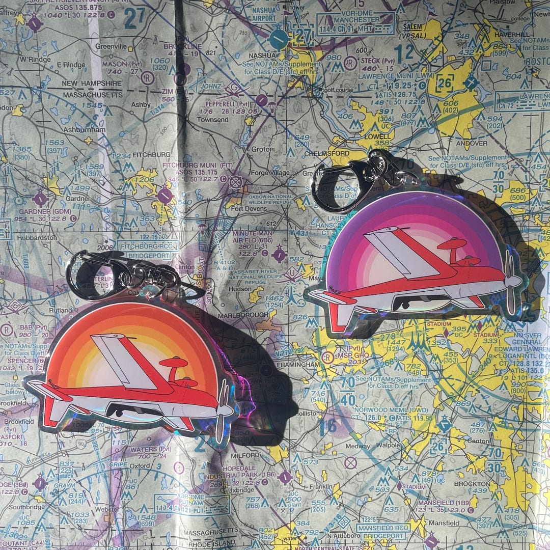 Extra 300 Stunt Plane Keychain: Holographic Sunset Aviation Art - Etsy