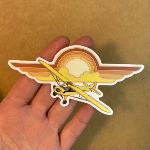 Piper Cub Sticker Airplane Sticker for Pilot - Etsy