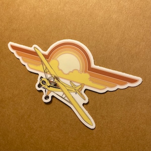 Piper Cub Sticker Airplane Sticker for Pilot - Etsy