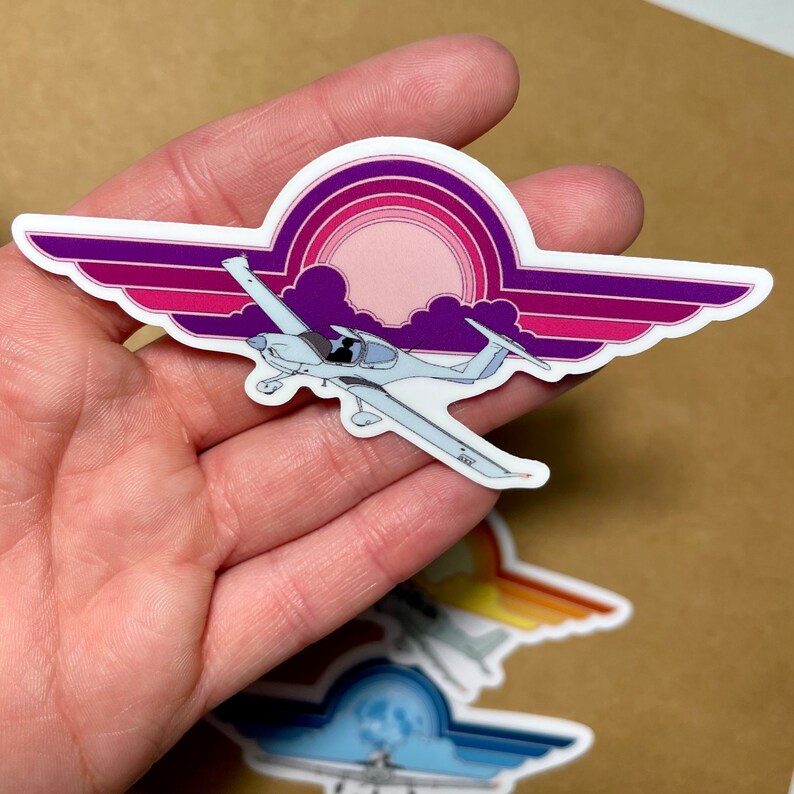 Aircraft Stickers Aviation Stickers for Pilot Diamond DA40, Cirrus SR22 ...