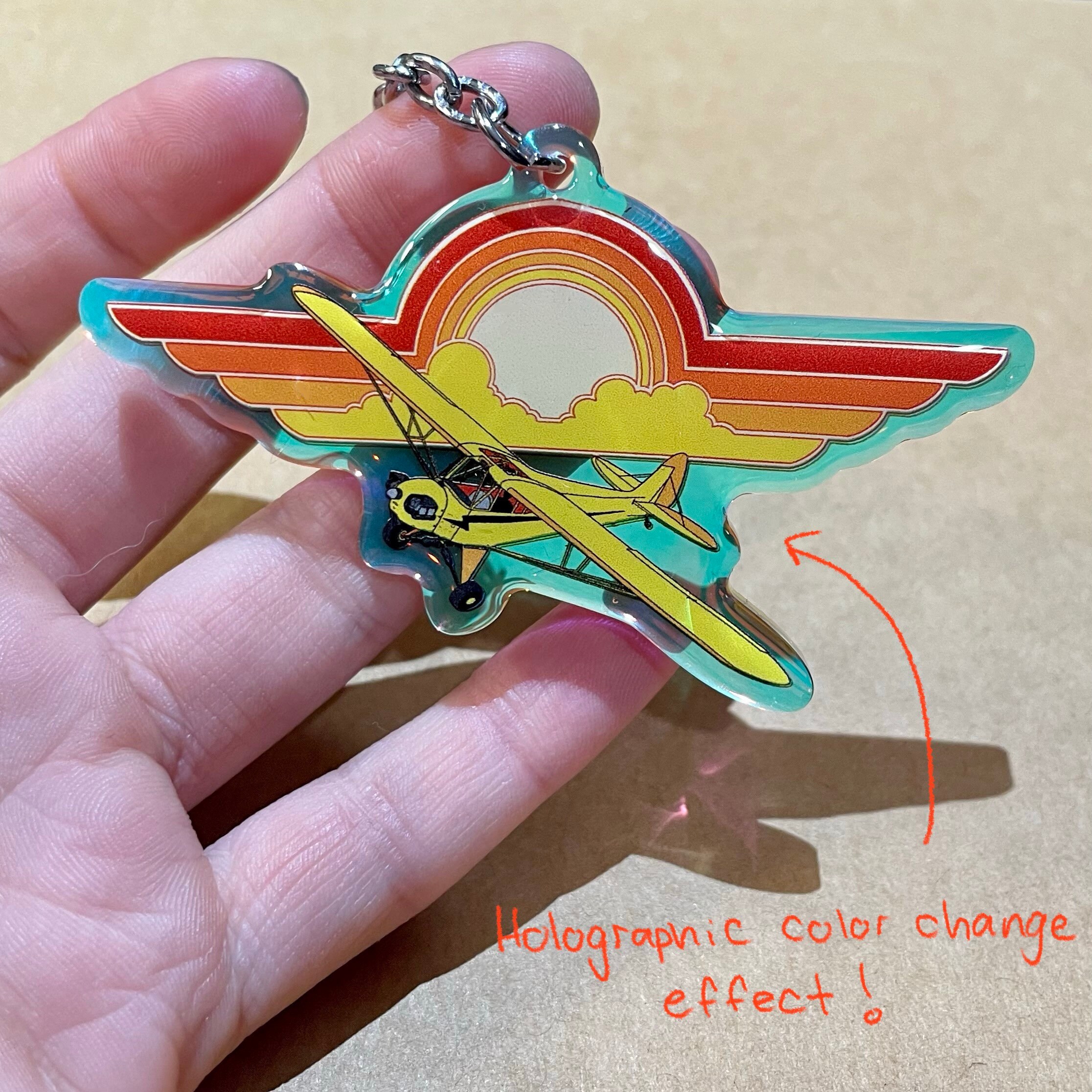 Piper Cub Keychain Aviation Keychain for Pilot Gift for Aviation ...